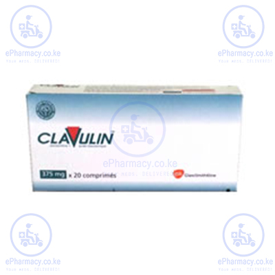 CLAVULIN 375mg | AMOXICLAV COMBINATION - 20tabs - ePharmacy Kenya