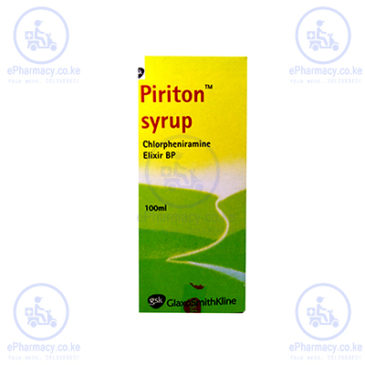 PIRITON SYRUP ORIGINAL ELIXIR | CHLORPHENIRAMINE - 100mls - ePharmacy Kenya