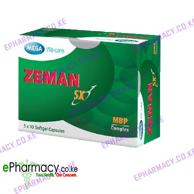 ZEMAN SX | TESTOSTERONE BOOSTER | FERTILITY - 30 CAPS - ePharmacy Kenya