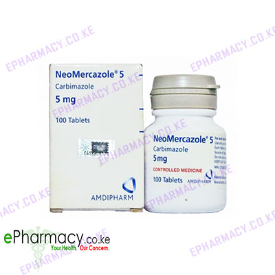 CARBIMAZOLE 5MG | ORIGINAL NeoMercazole - 100 TABS - ePharmacy Kenya