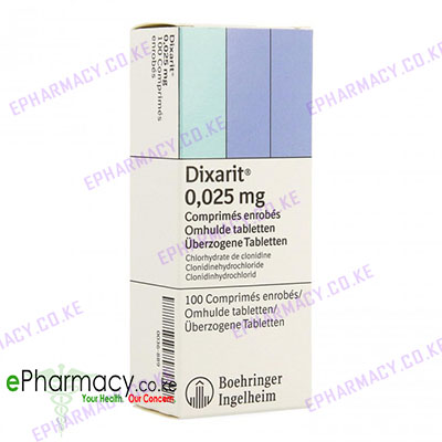 DIXARIT 25MCG | CLONIDINE 0.025MG - 112 TABS - ePharmacy Kenya