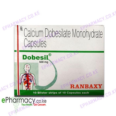 DOBESIL 500MG | CALCIUM DOBESILATE | PILES - 10 CAPSULES - ePharmacy Kenya