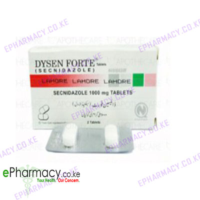 DYSEN FORTE | SECNIDAZOLE 1000MG - 2 TABS - ePharmacy Kenya