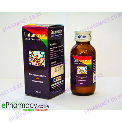 ENTAMAXIN SUSPENSION | METRONIDAZOLE 100mg/DILOXANIDE 125mg/Dicyclomine ...