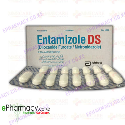 ENTAMIZOLE DS TABS | METRONIDAZOLE 400mg/DILOXANIDE 500mg - 15 TABS ...