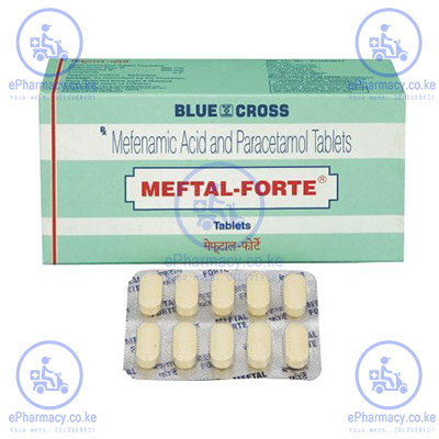 MEFTAL FORTE | MEFENAMIC | PARACETAMOL | PAIN - 20 TABS - ePharmacy Kenya