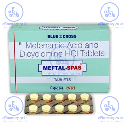 MEFTAL SPAS | MEFENAMIC 250MG | DICYLOMINE 10MG | PAIN - 20 TABS ...
