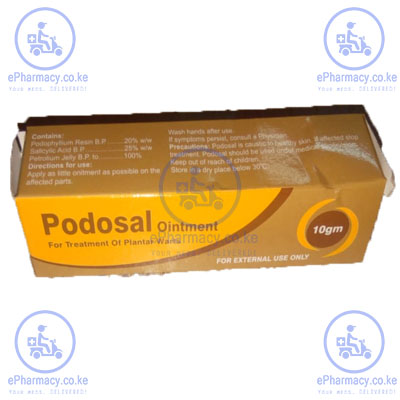 PODOSAL OINTMENT | PODOPHYLLIUM | SALICYLIC ACID - 10gms - ePharmacy Kenya