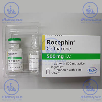ROCEPHIN 500mg | CEFTRIAXONE INJECTION - 1 vial - ePharmacy Kenya