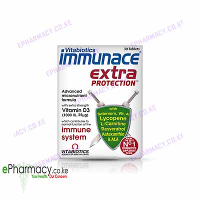 VITABIOTICS IMMUNACE EXTRA PROTECTION - 30 TABLETS - ePharmacy Kenya