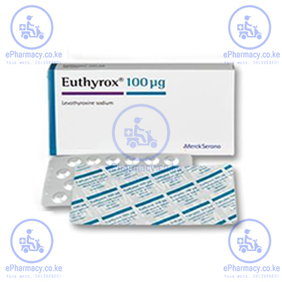 EUTHYROX 100mcg | LEVOTHYROXINE 100mcg - 30 Tabs - ePharmacy Kenya