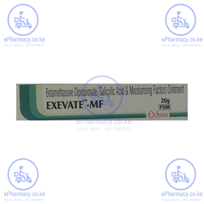 EXEVATE MF OINTMENT | ECZEMA | ITCHY SKIN - 20gms - ePharmacy Kenya