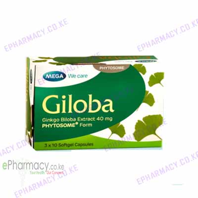 GILOBA GINKGO BILOBA | BRAIN SUPPLEMENT - 30 CAPS - ePharmacy Kenya