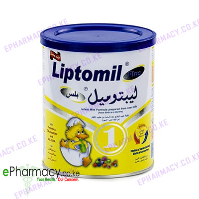 LIPTOMIL PLUS 1 INFANT MILK POWDER | FORMULA - 400GMS - ePharmacy Kenya