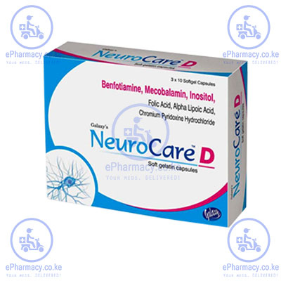 NEUROCARE D | DIABETIC NERVE PAIN - 30 CAPS - ePharmacy Kenya