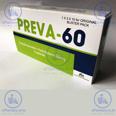 PREVA 60 (CEREBROPROTEIN 60MG) BRAIN NUTRITIONAL - 30 CAPS - ePharmacy ...