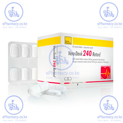 VERA-DENK 240MG RETARD | VERAPAMIL | ISOPTIN - 50 TABS - ePharmacy Kenya