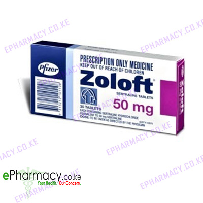 ZOLOFT 50MG | SERTRALINE 50MG - 30 TABS - ePharmacy Kenya